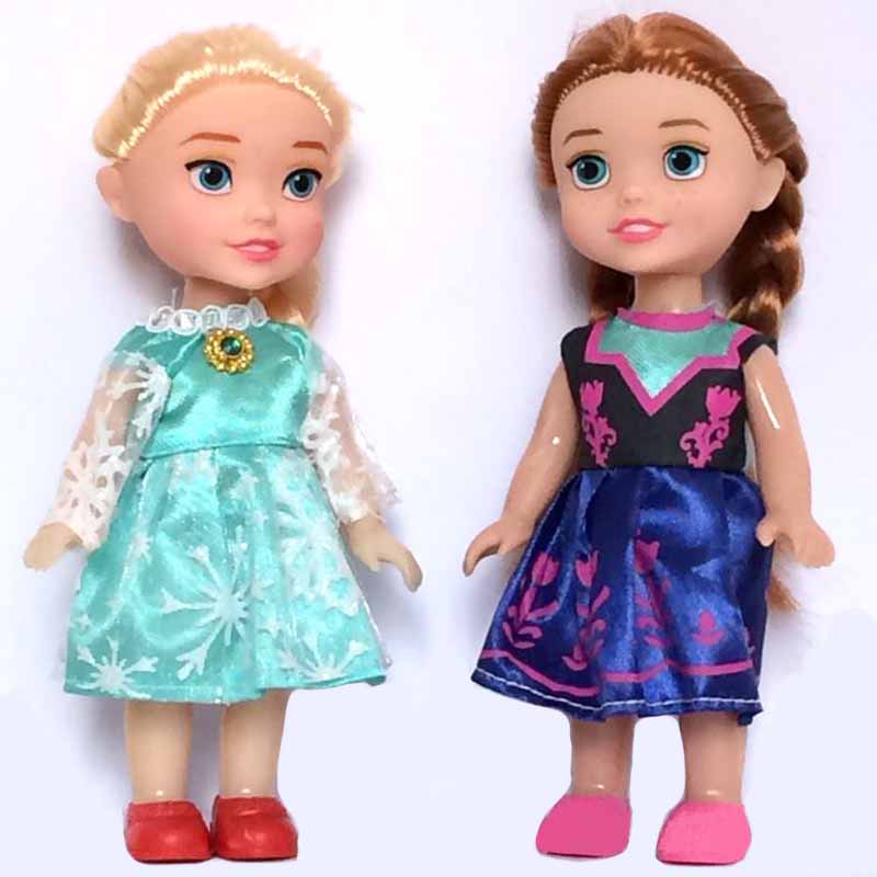 Frozen Princess Anna Elsa Doll 16cm Joint Movable Dolls Action Figure ...