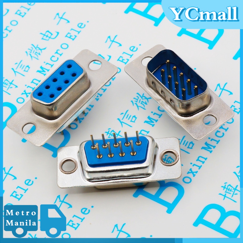 100pcs Rs232 Serial Port Connector Db9 Female Male Shell Plastic Plug ...