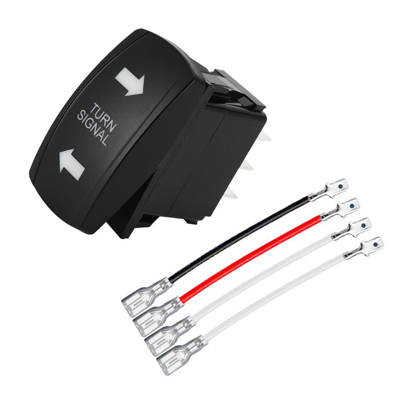 Blue LED 7 Pin Turn Signal Switch for Car / UTV / Truck with Wires, 12V ...