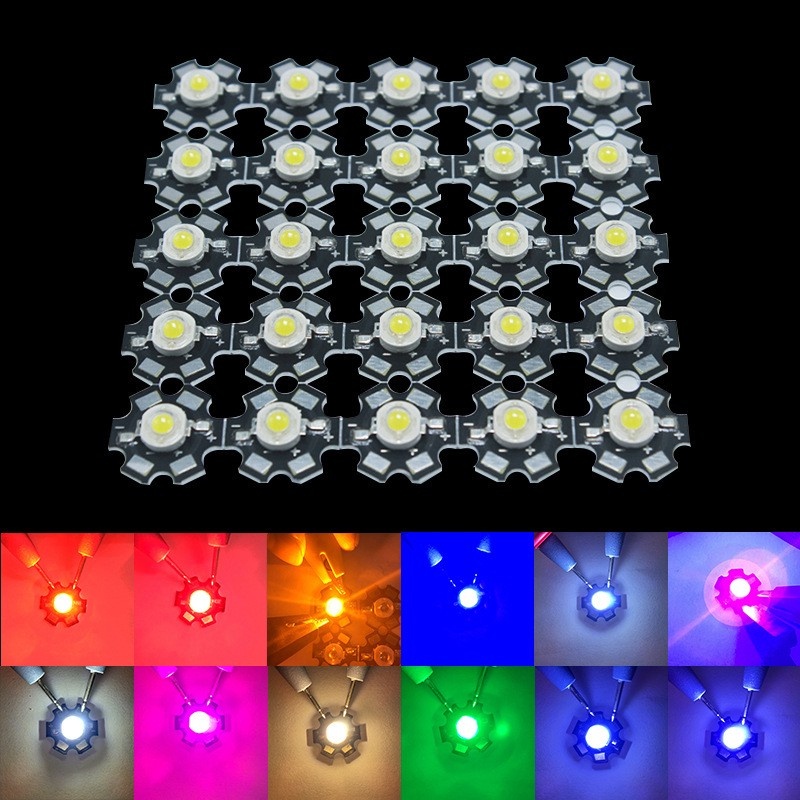 10pcs 1W 3W 5W High Power LED Lamp Diodes Full Spectrum Warm Cold ...