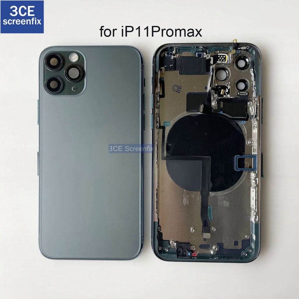 Back Housing Glass Cover for iPhone 11 Pro Max with Middle Chassis ...