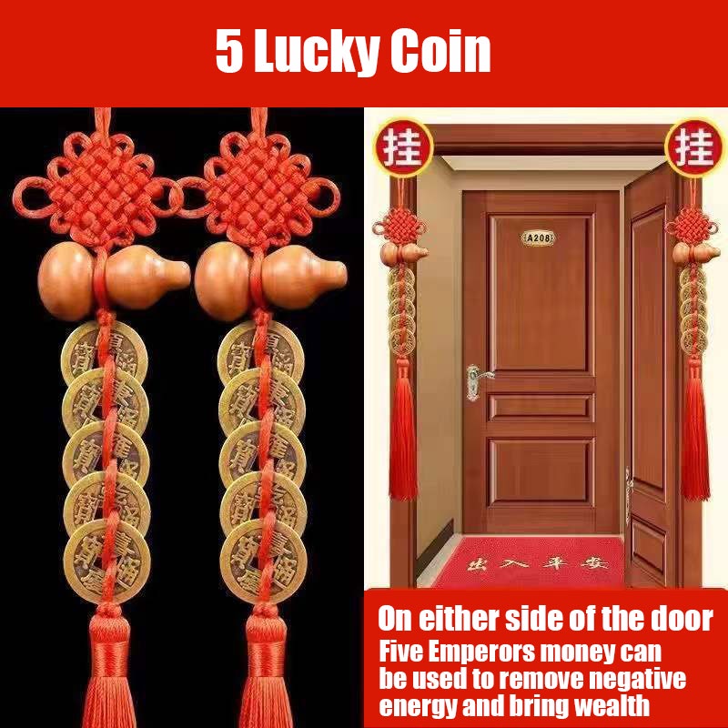 2024 Lucky Charm Five Emperors Money Gourd Pendant Chinese Lucky Charm ...