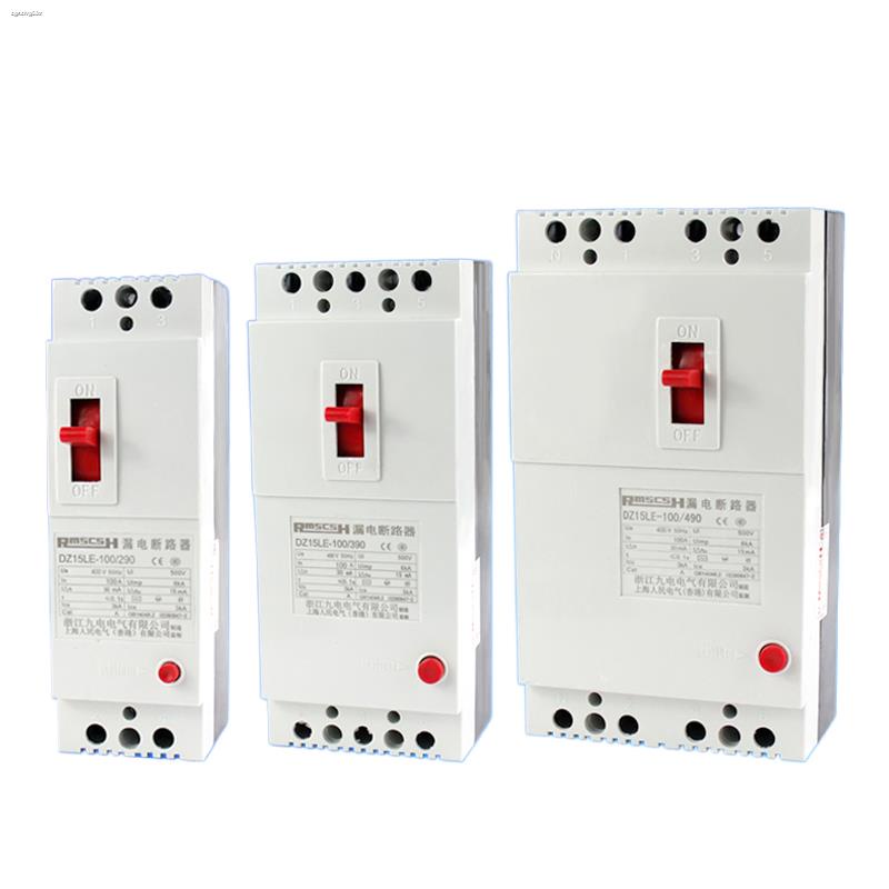 DZ15LE -100/490 100A leakage protector three-phase four-wire plastic case circuit breaker ...