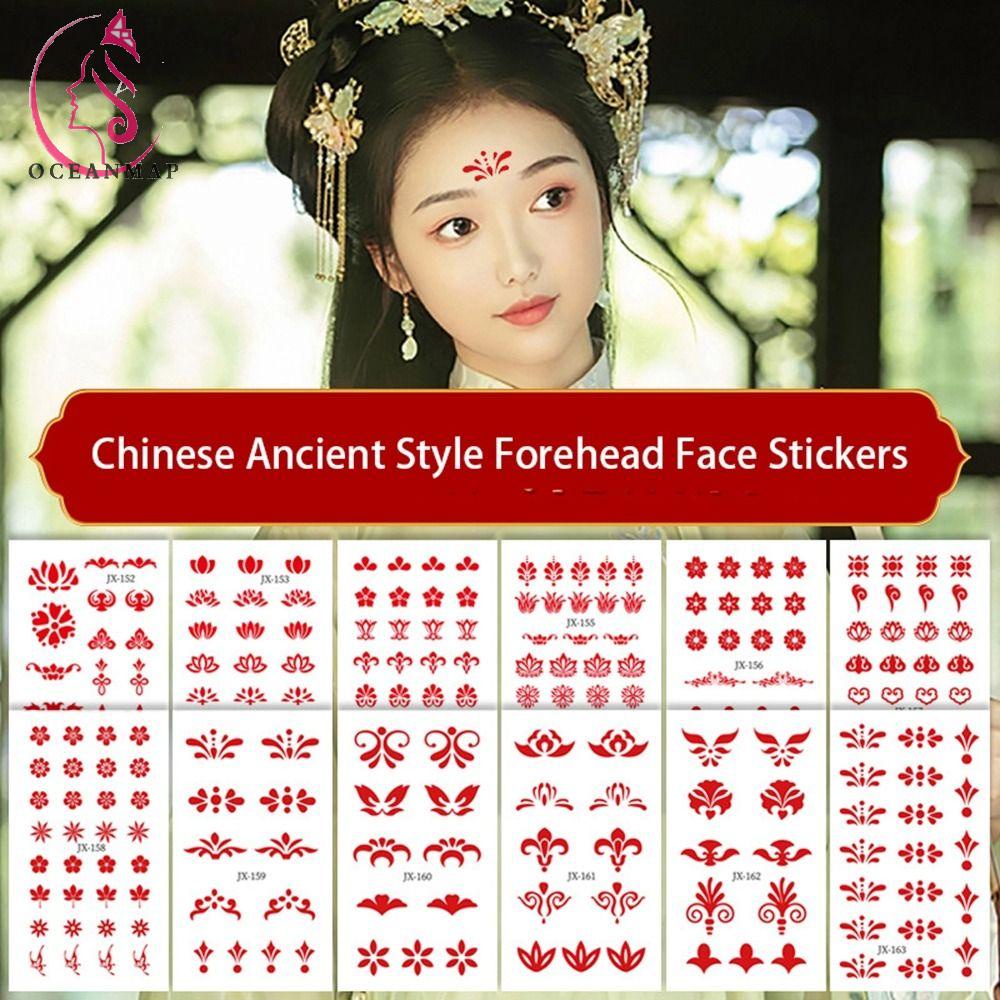 OCEANMAP Forehead Stickers, New Years Beauty Waterproof Eye Makeup ...
