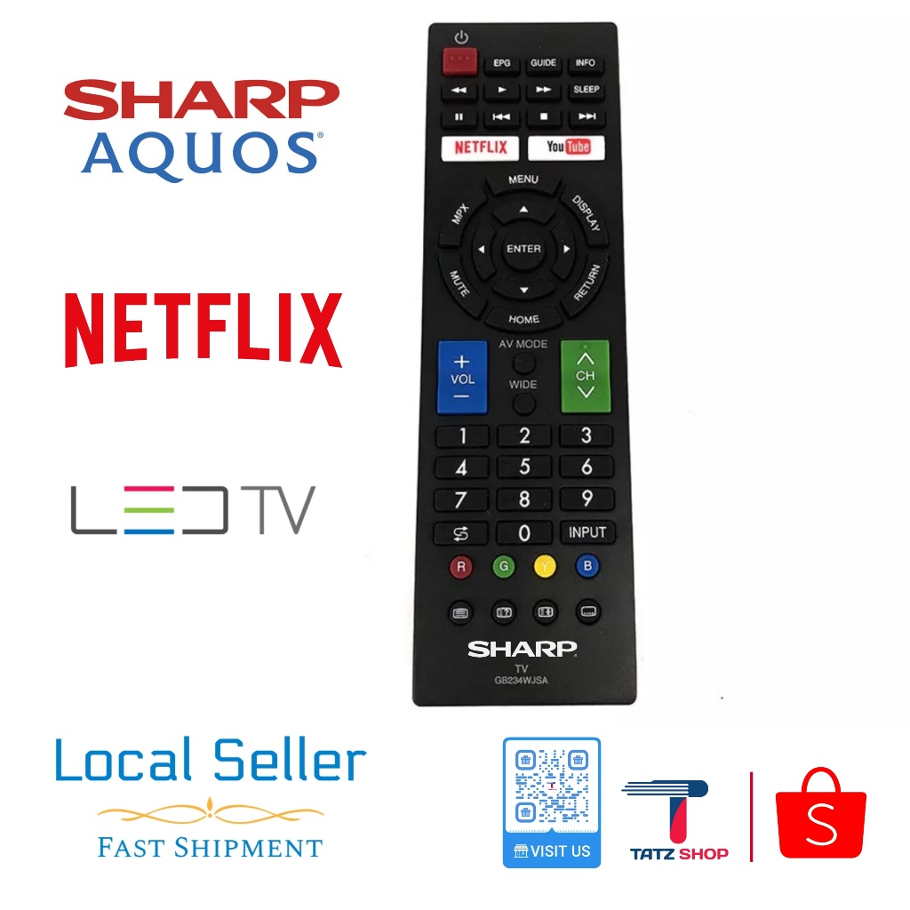 Sharp LCD LED Smart TV Remote Control GB234WJSA | Shopee Philippines