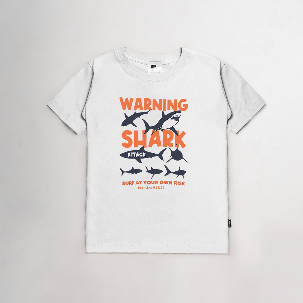 Otsky X My Universe Children's T-shirt Shark Logo White Cotton 30s X ...