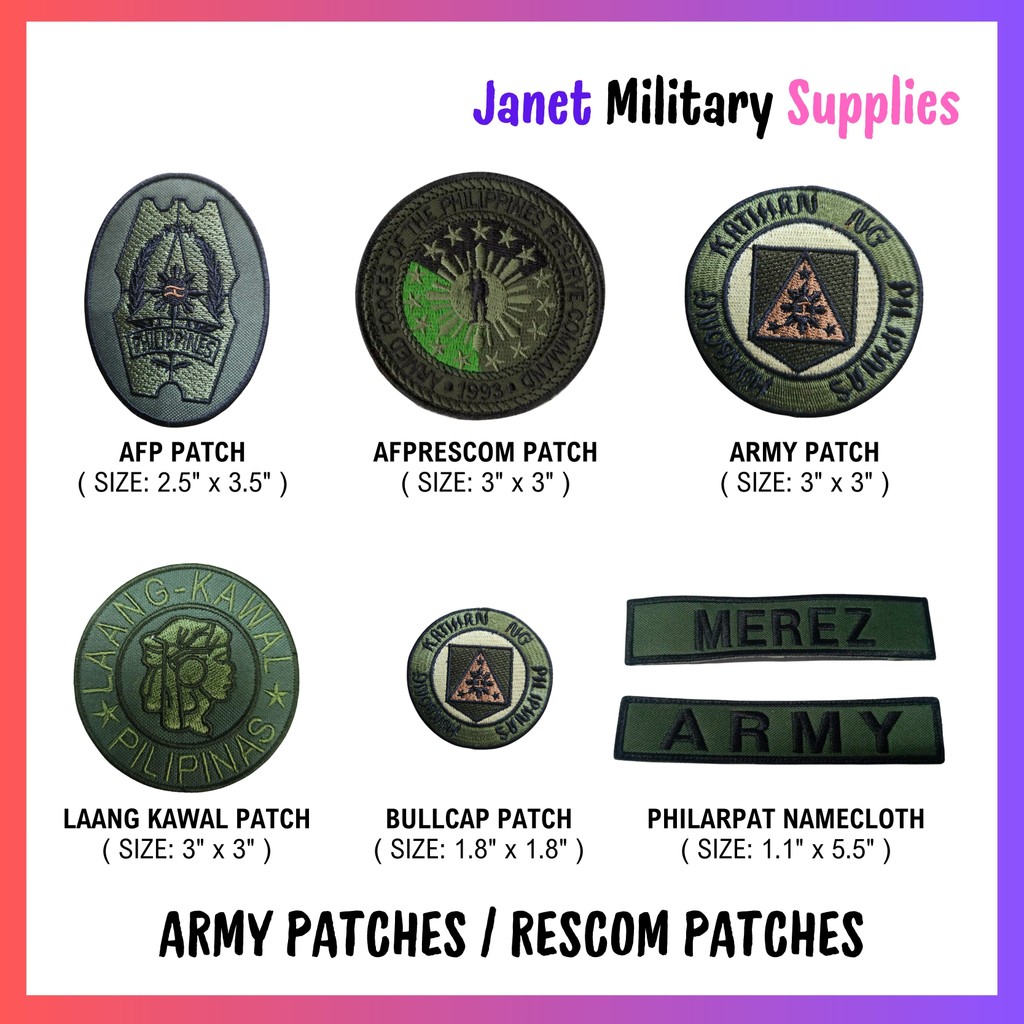 RESCOM Patches Philarpat Uniforms with Velcro | Shopee Philippines