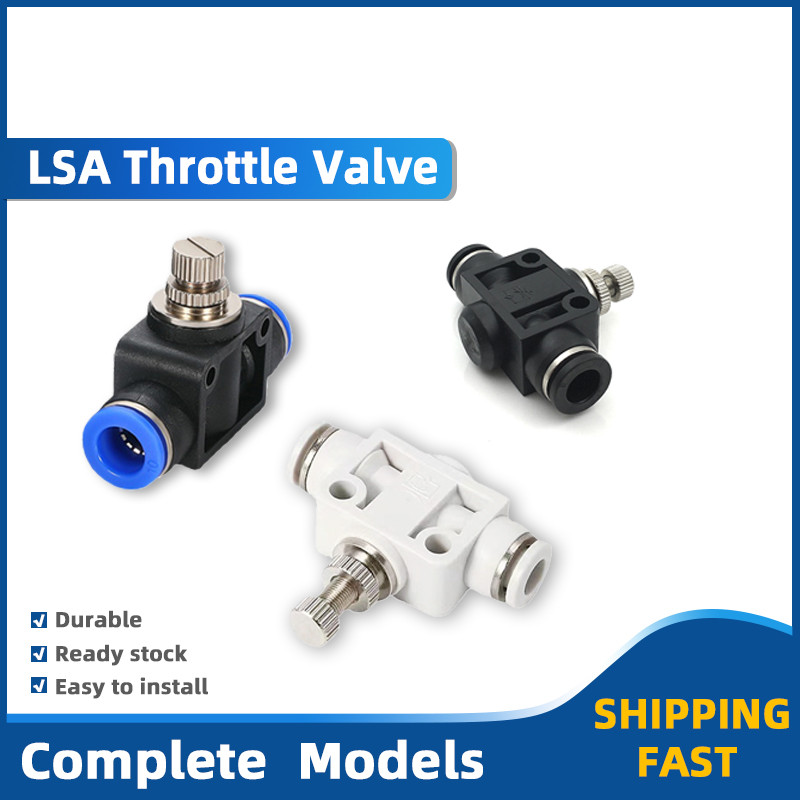4mm 6mm 8mm 10mm 12mm Hose Tube Pneumatic Air Airflow Regulator Gas Adjust Connectors LSA Flow ...