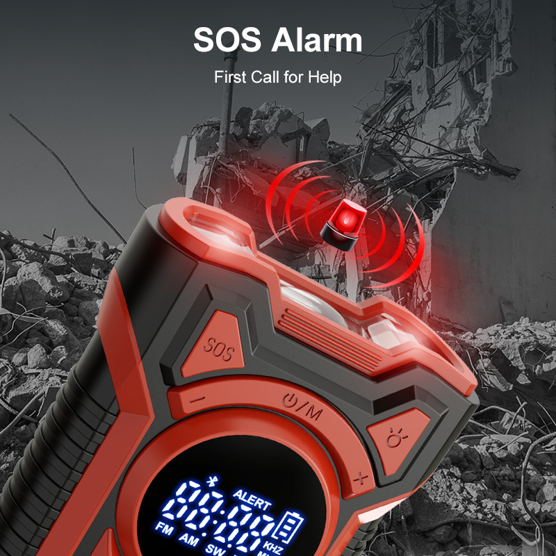 Multifunctional Solar Hand Crank Radio Outdoor AM/FM/NOAA Weather Radio ...