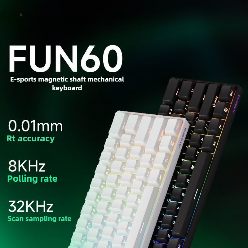 【Local Delivery】FUN60 Pro Max RGB Game Magnetic Switch Esports Keyboard Rapid Trigger 8K Polling ...