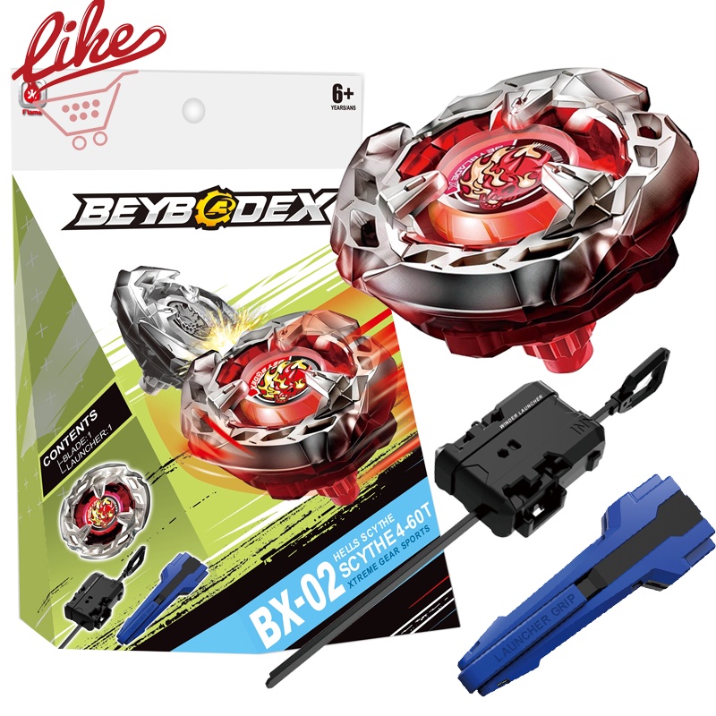 Beyblade X BX-02 Hells Scythe 4-60T Beyblade Xtreme with Launcher Grip ...