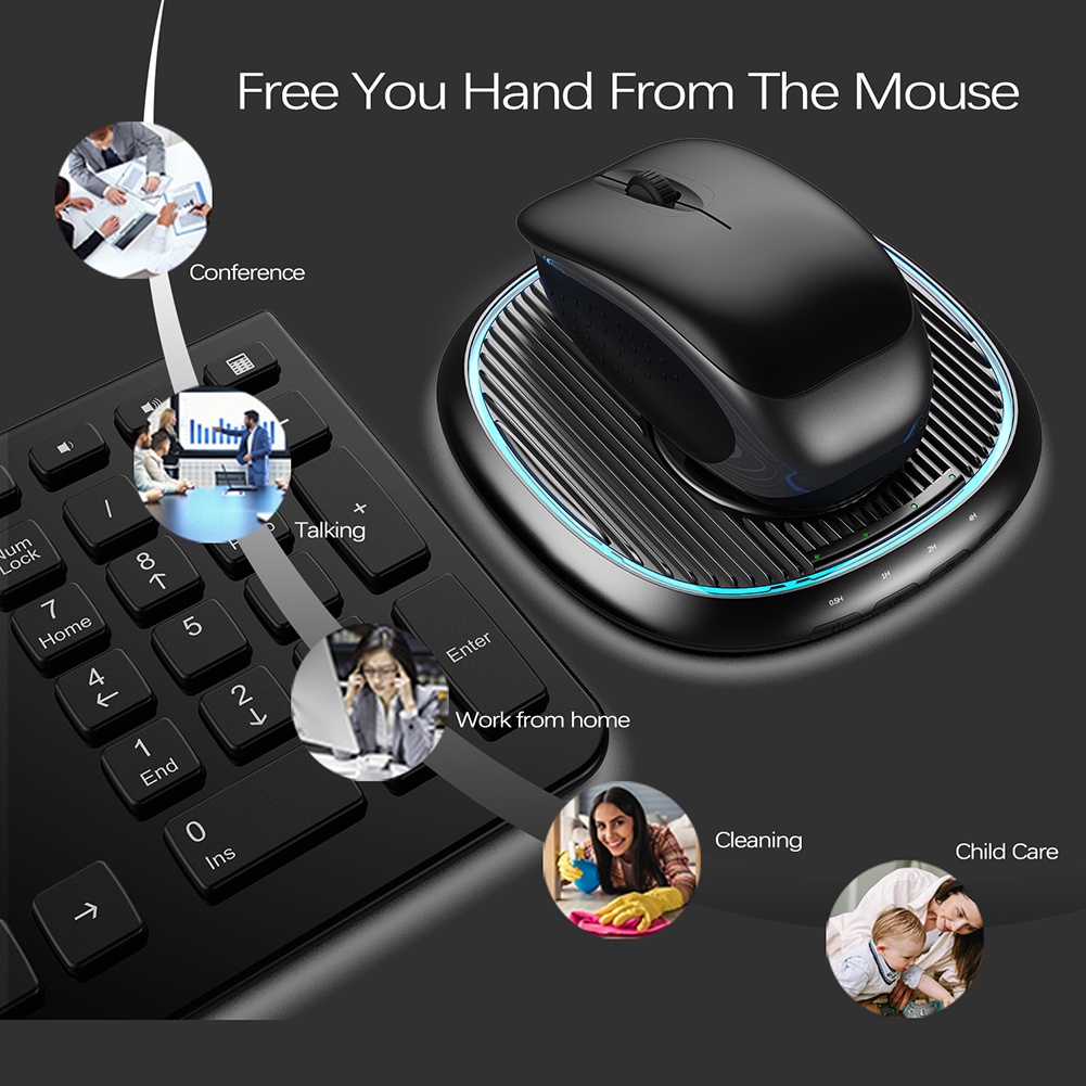 Adjustable Mouse Mover RGB Lights with Timer Mouse Jiggler Computer ...