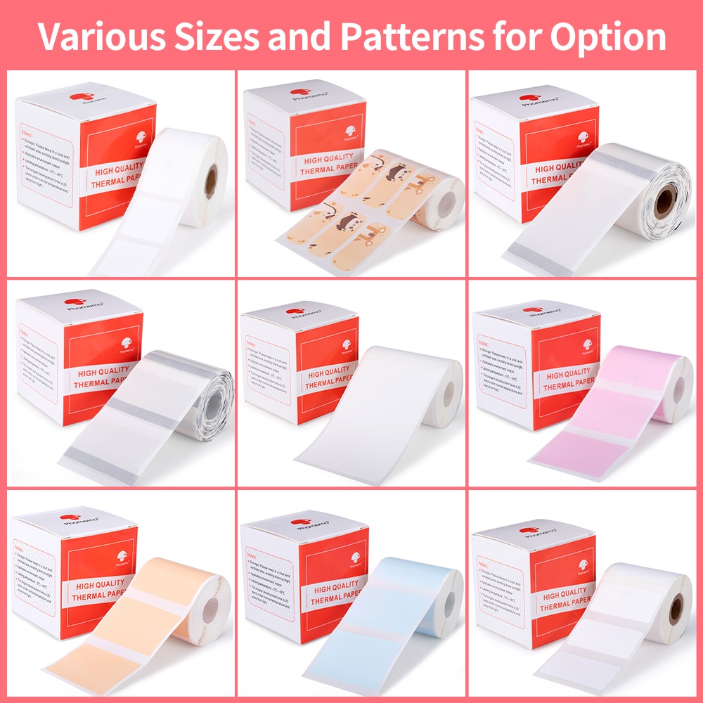 Phomemo Paper Multi-Purpose Thermal Labels for M110 M200 M220 Label Printer Adhesive Papier ...
