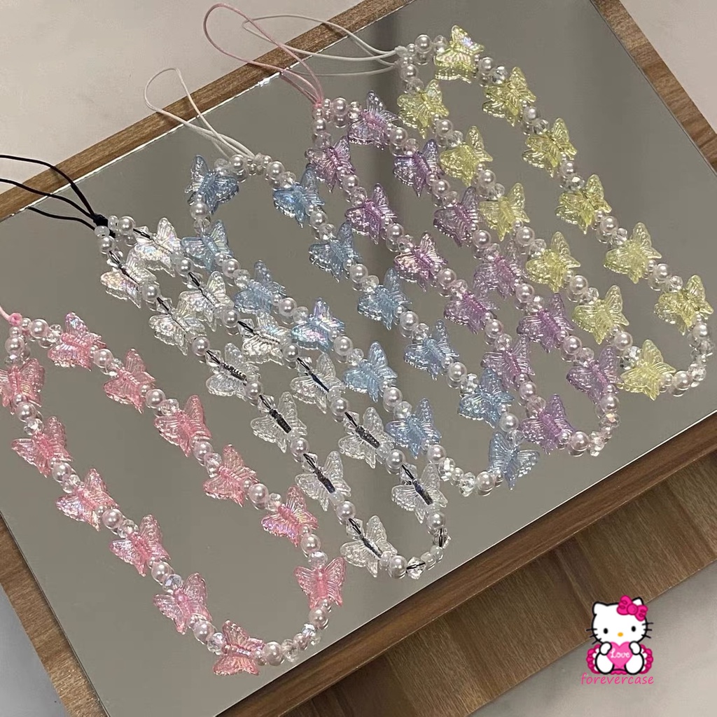 Creative Candy Color Beautiful Butterfly Crystal Transparent Phone ...