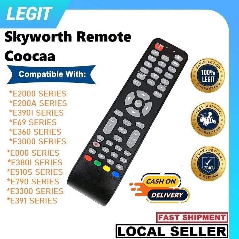 Universal Coocaa Skyworth Smart TV Remote E2000 Series E2000D Series ...