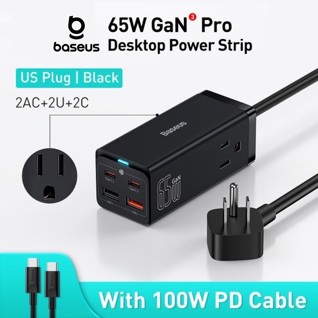 Baseus PowerCombo PowerStrip Fast Charging Adapter Charge Power Strip ...