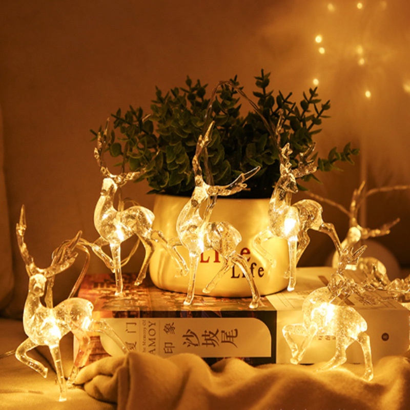 LED Waterproof Reindeer String Lights Garden Christmas Decoration ...
