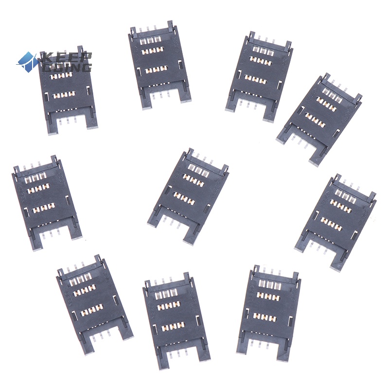 Keep Going＞ 10PCS SIM Card Holder 6PIN Card Socket SIM Card Slot ...