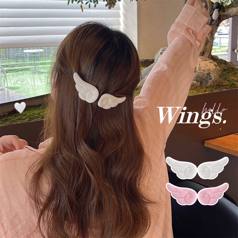 New Magical Girl Hair Clip Side Clip White Angel Wing Side Clip Cute ...