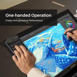 HUION K20 Keydial Mini Bluetooth Programmable Keypad with Dial 5 Keys ...