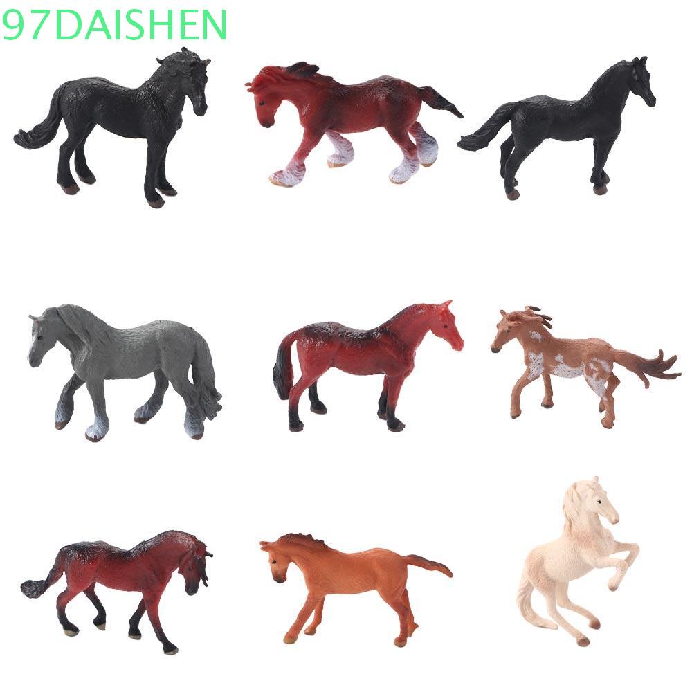 DAISHEN Horse Miniature Collection Pasture Mini Figurines Simulation ...