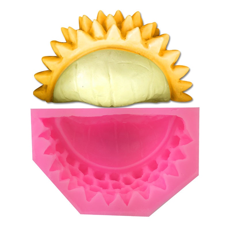 Barbed large durian 3D handmade silicone sugar flipping mold DIY soap ...