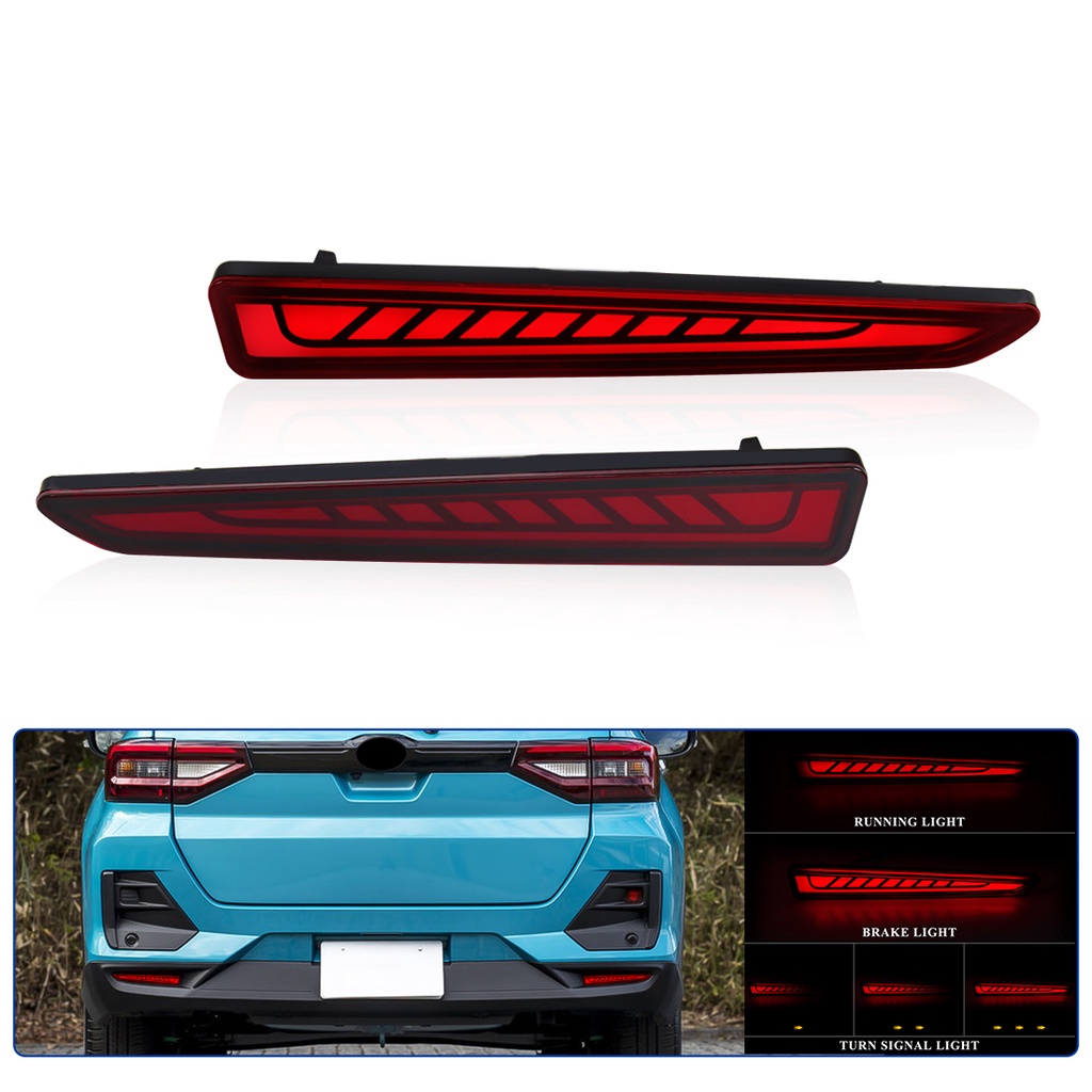 Car Rear Bumper Light For Toyota Raize 2019 2020 2021 2022 Dynamic Turn ...