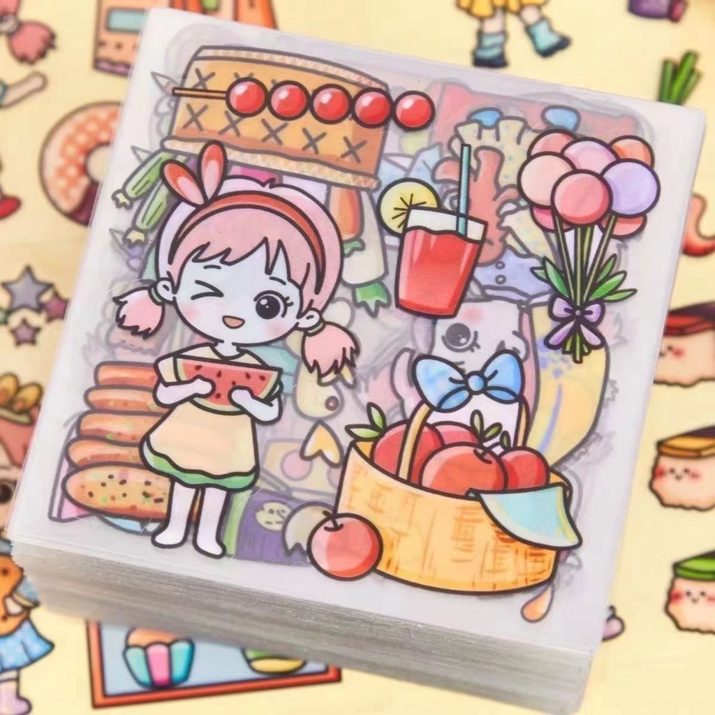 100PCS Cartoon Ins Sticker Student Notebook Hand Account stickers Cute ...