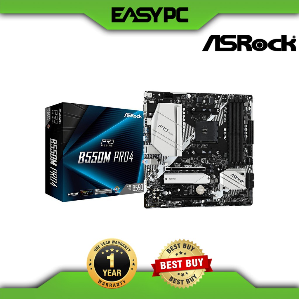 EasyPC| Asrock B550M Pro4 and B550M Pro SE DDR4 Am4 Motherboard| Micro ...