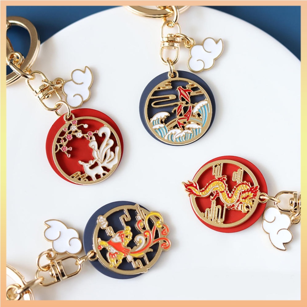 Chinese Dragon New Year Keychain 2024 Dragon Pendant Charm Statue ...