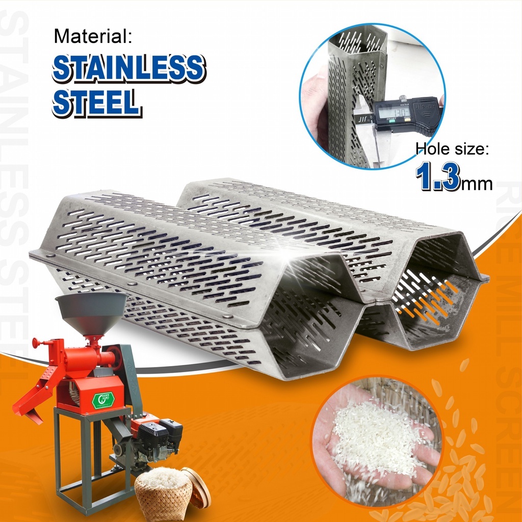 Household 6N40 Rice Mill Screen Hexagon Iron Rice Sieve Replacement ...