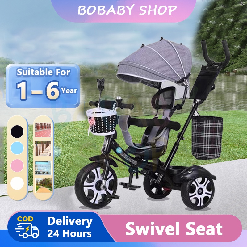 Stroller Bike for Baby Boy 3 Wheels Trolley Bike for Kids with Front ...