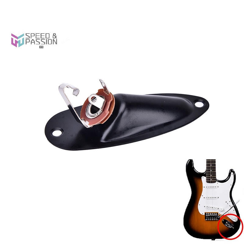 Speed Black Boat Input Output Jack Plate Socket With Screws for Fender ...