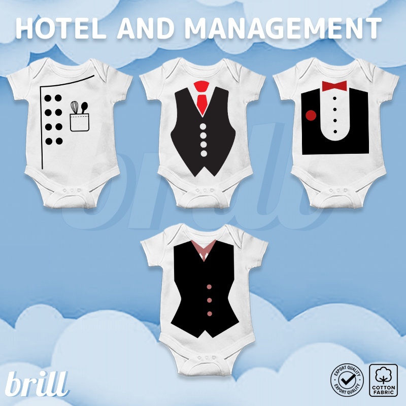 CUSTOMIZED BABY ONESIE HOTEL CHEF CONCIERGE BARTENDER TVSL | Shopee ...