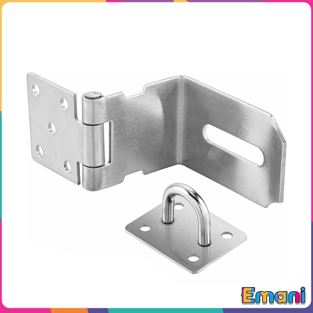 Em 3/4/5 Inches 90/180 Degree Padlock Hasp Stainless Steel Security ...