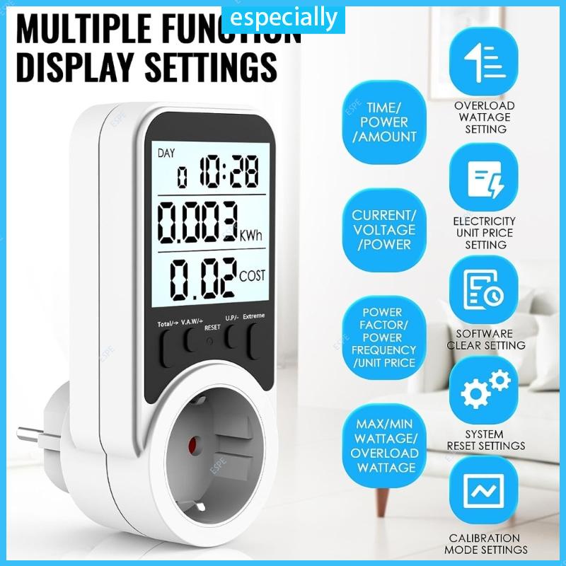 ESP Power Meter Socket Electricity Consumption Meter Electrical Device ...