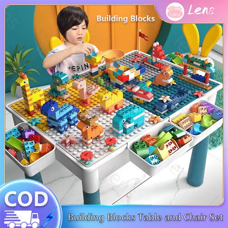 Building Blocks Table for Kids Large Size Multifunctional Set With ...