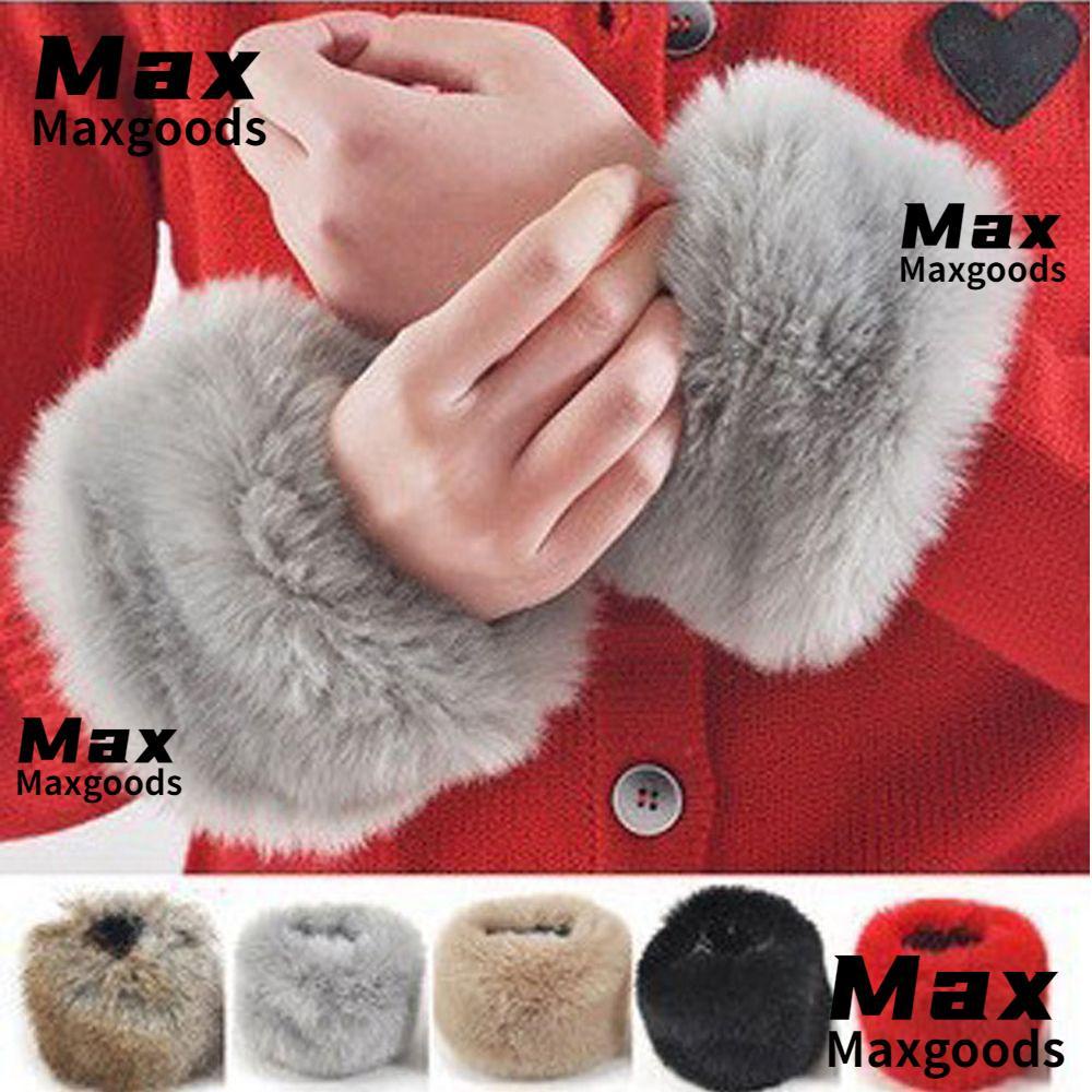 MAXG Faux Fur Wrist Cuffs Windproof Oversleeve Wrist Clothing ...