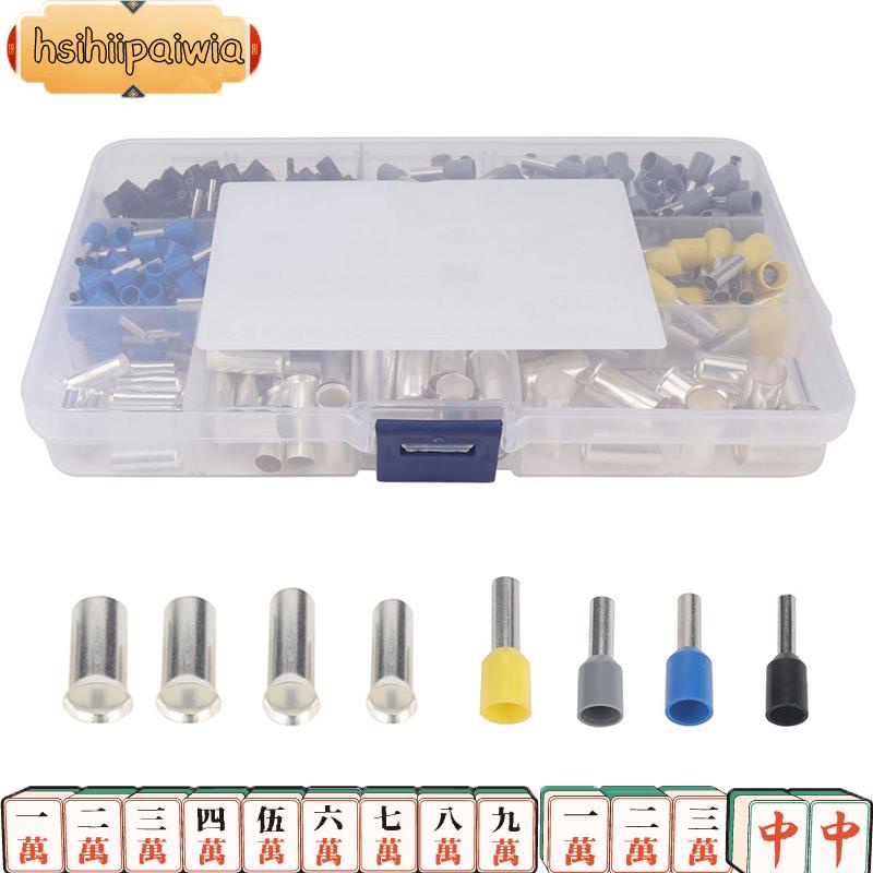 390Pcs AWG (2 4 6 8 10 12 14 16) Wire Ferrules Kits Crimp Terminal Connector Sleeves Crimping ...