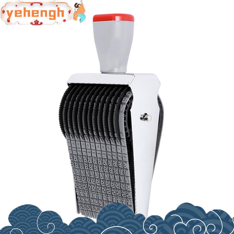 Multipurpose 12 Digit Alphabet Rolling Rubber Stamp English Letter ...