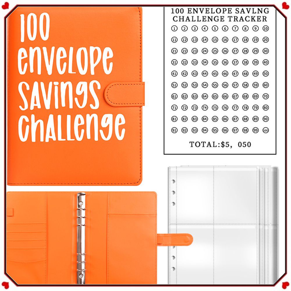 Couple 100-day Saving Challenge Record Book 100 Envelope Saving ...