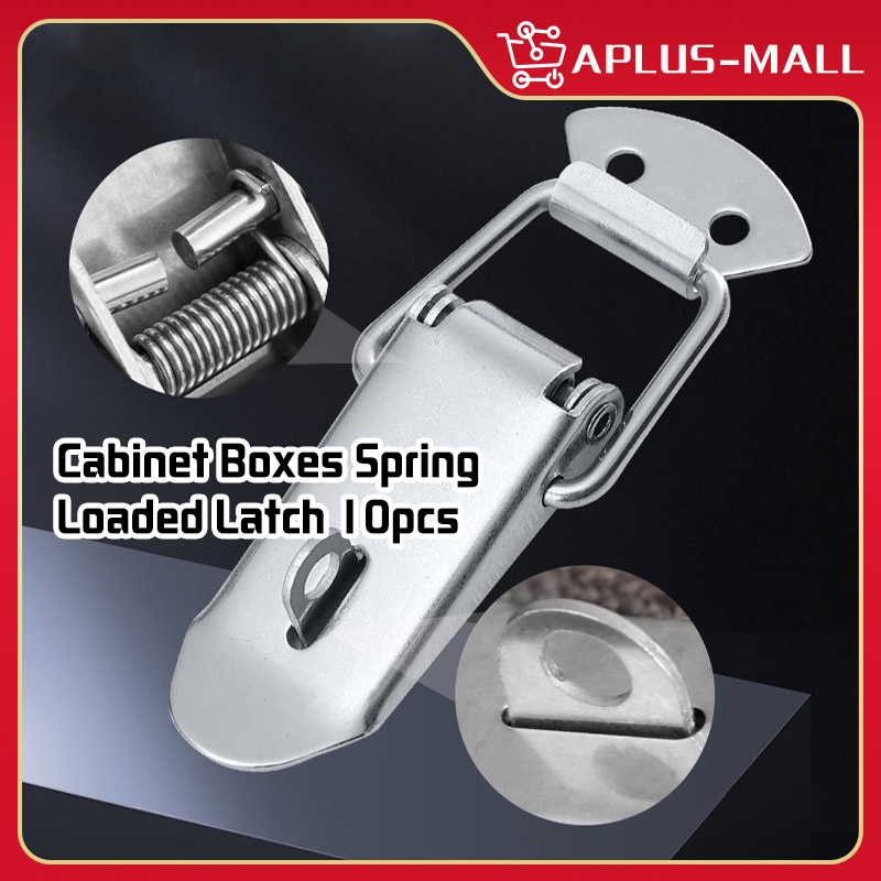 10pcs Cabinet Boxes Spring Loaded Latch Catch Toggle Hasp For Wooden ...