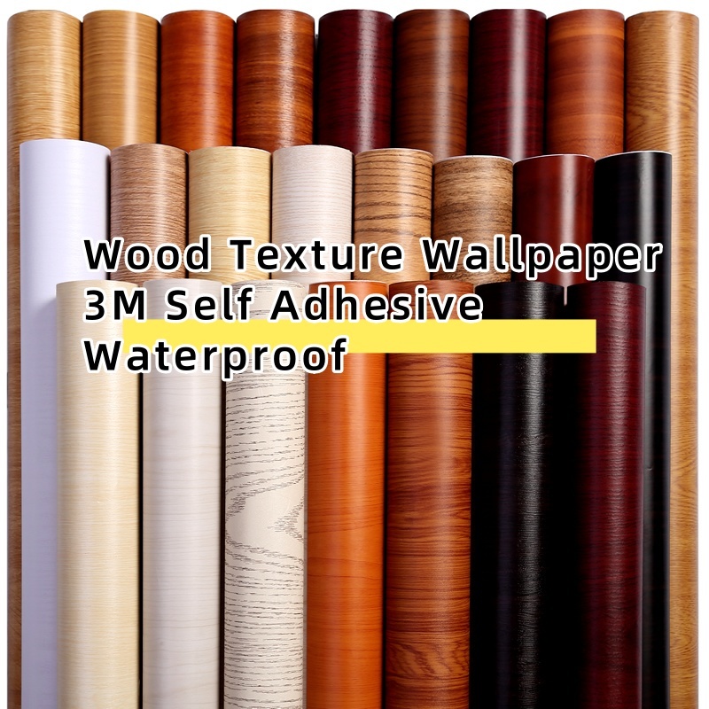 3M Wood Texture Wallpaper Self Adhesive PVC Waterproof Wall Paper ...
