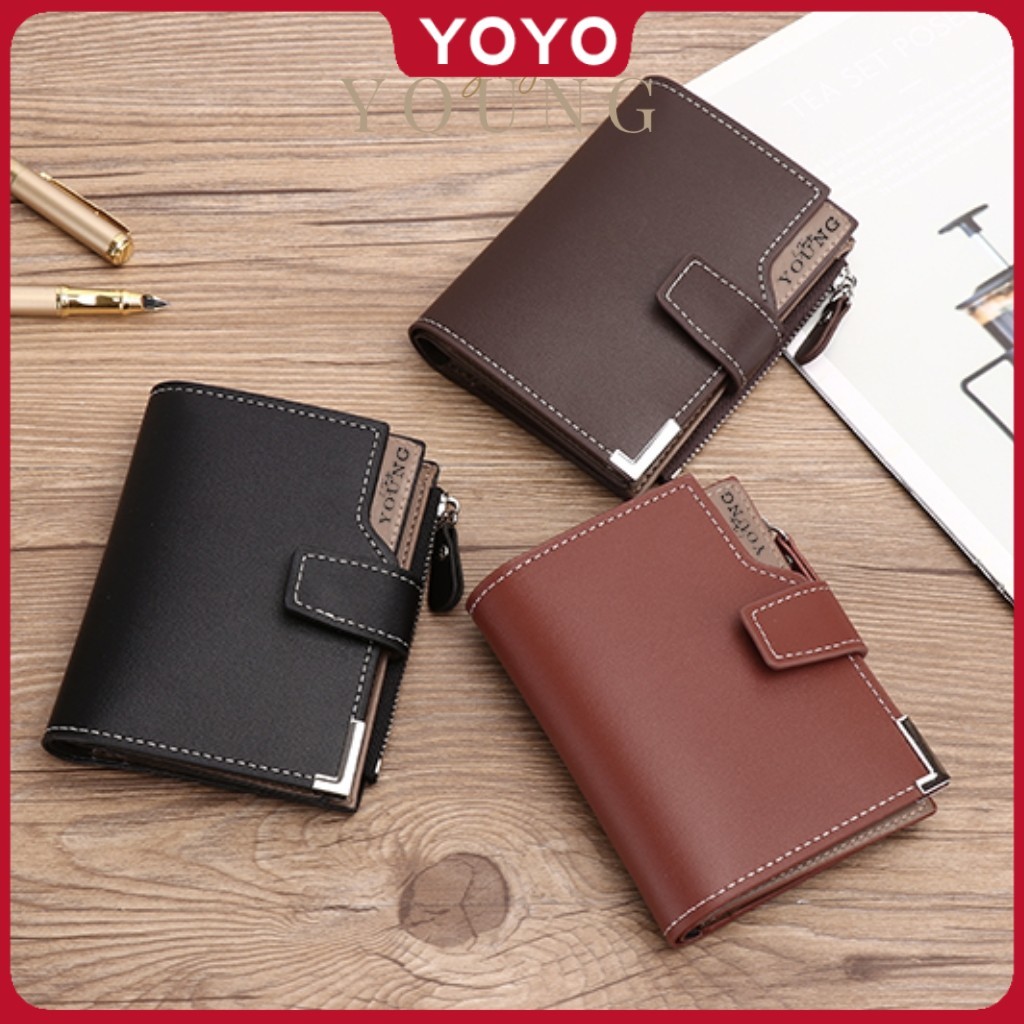 YOYO Quality PU Leather Card Holder Wallet Texture Coin Purses Wallets ...