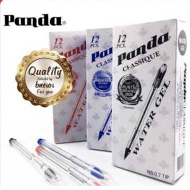 Original Panda Ballpen Water Gel pen 12pcs set School supplies ballpen ...