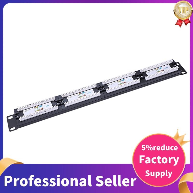 UTP 24 Port Rj45 Patch Panel Rack Cable Wall Mounted Bracket Connector ...