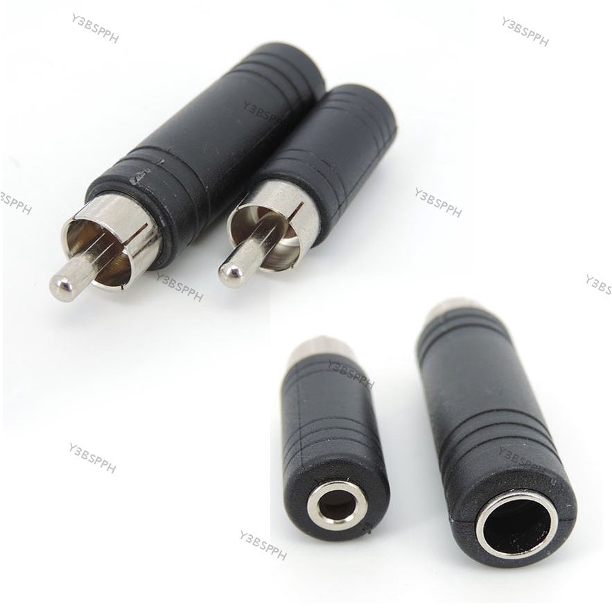 RCA Male Plug to 3.5mm 6.35mm 6.5mm female 3Pole Stereo Female Jack ...