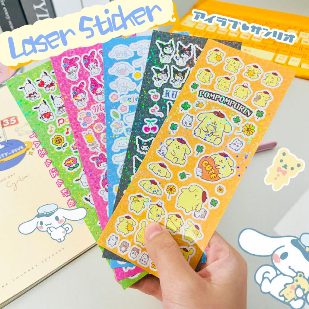Cute Laser Shiny Stickers Cartoon Handbook DIY Journal Scrapbook ...