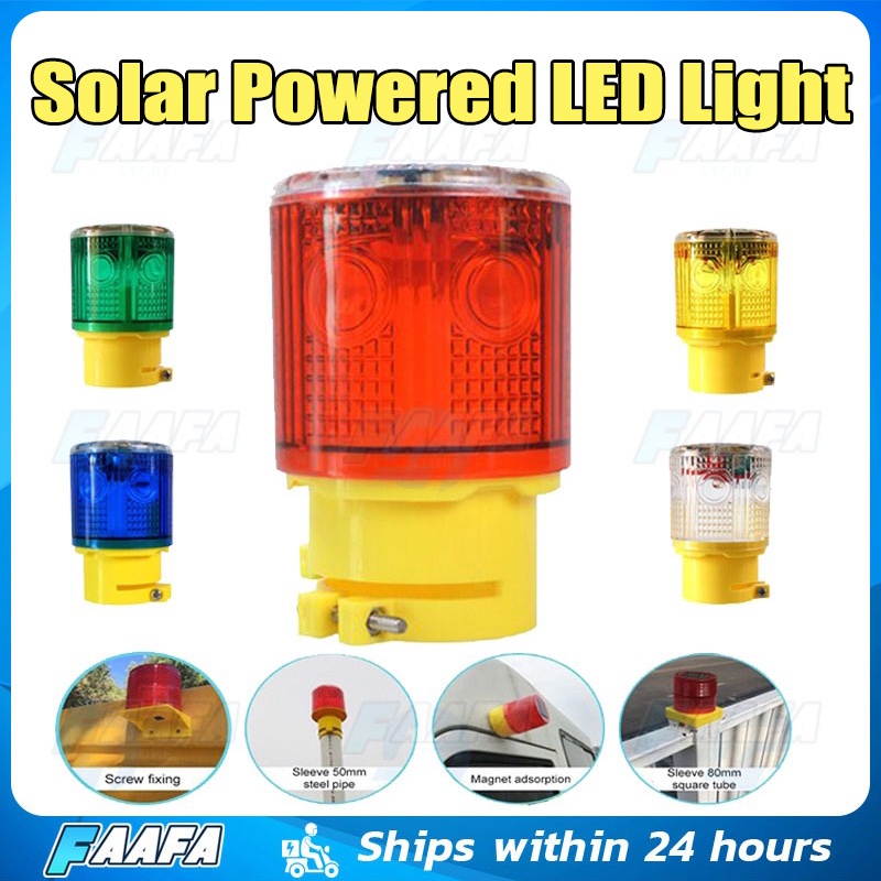 600Mah Waterproof LED Solar Warning Light Traffic Blinker Cone Beacon ...