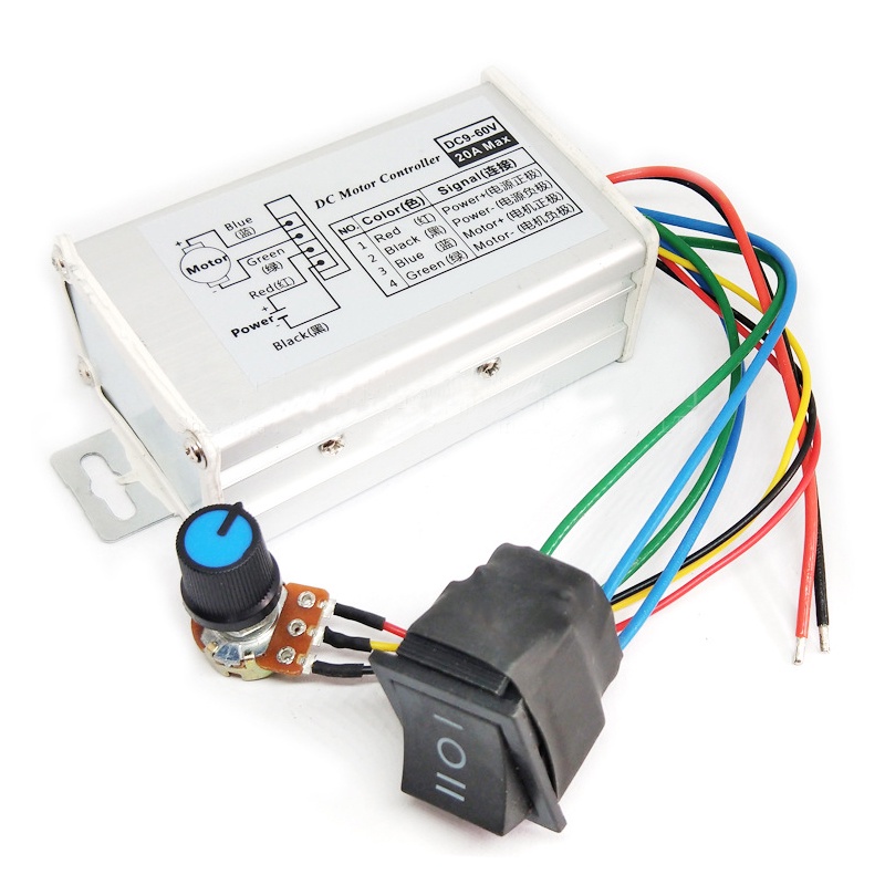 PWM control board DC9-60V 20A 1200W DC motor controller motor drive ...